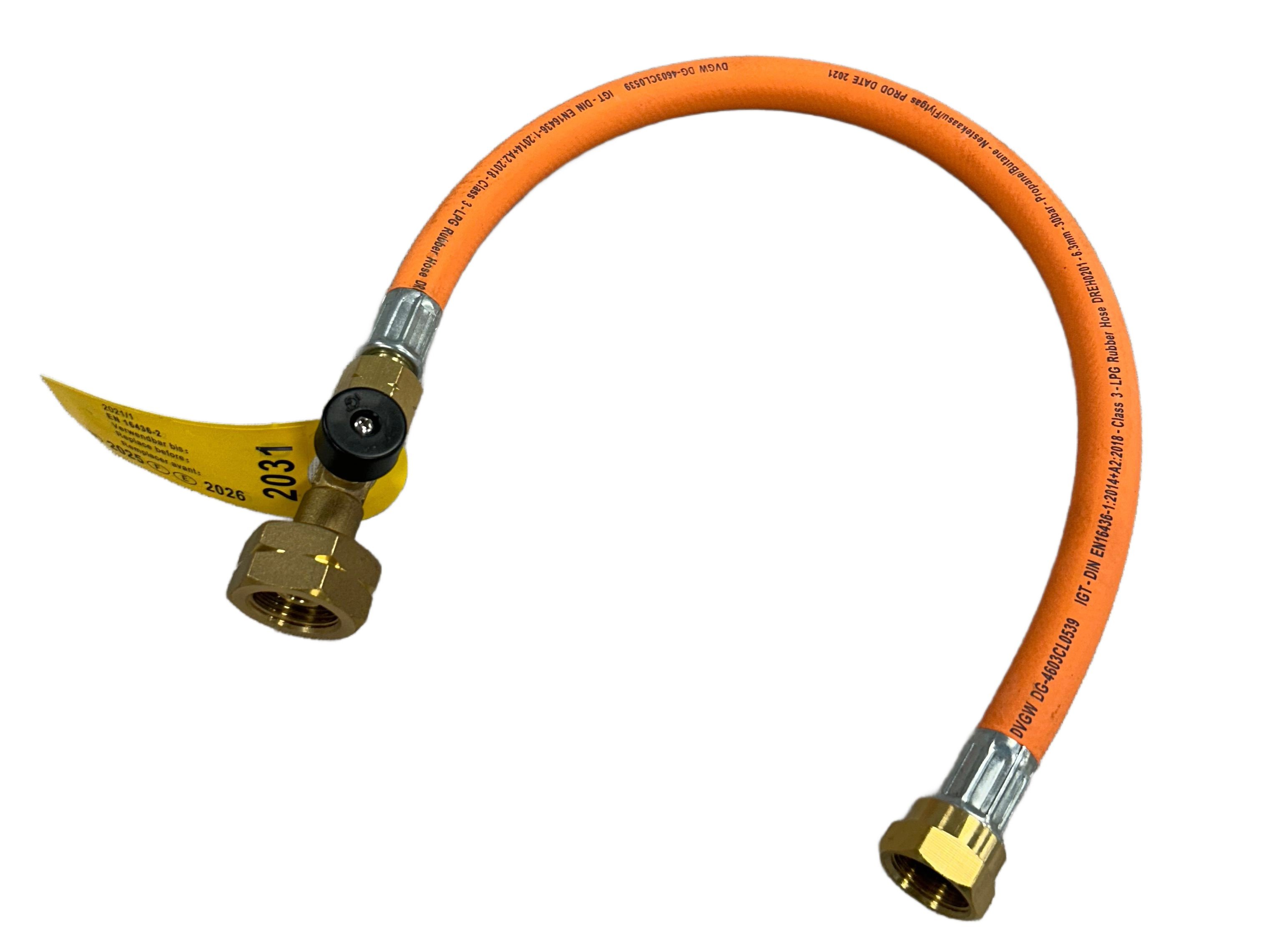 Butane 450mm Pigtail With Rupture Protection Nut W20 - Crusader Products