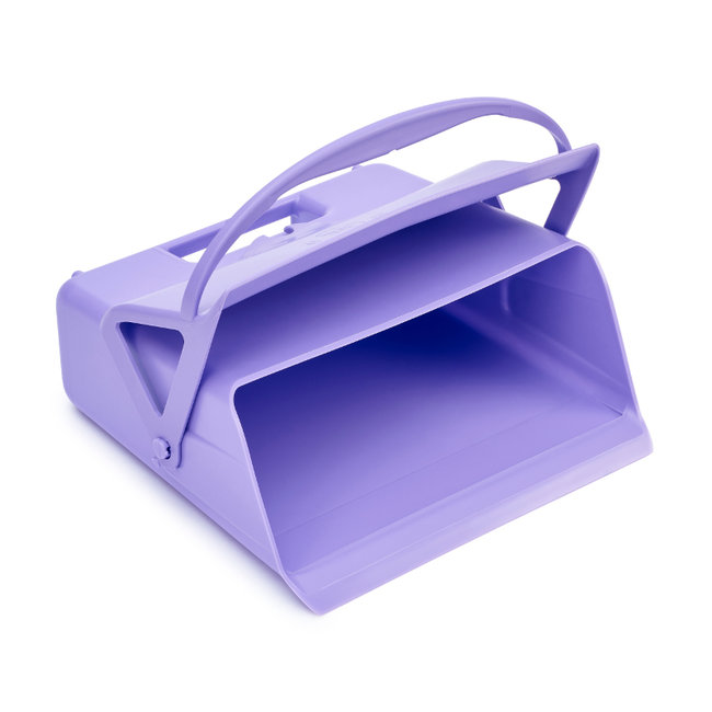 Foodgrade hand dust pan - with hinged lid and clasp, heavy duty, purple ...