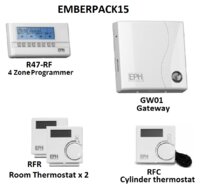 EPH EMBERPACK 4 ZONE RF PROGRAMMER - 2 RF ROOM THERMOSTATS - RF CYLINDER THERMOSTAT - GATEWAY ...