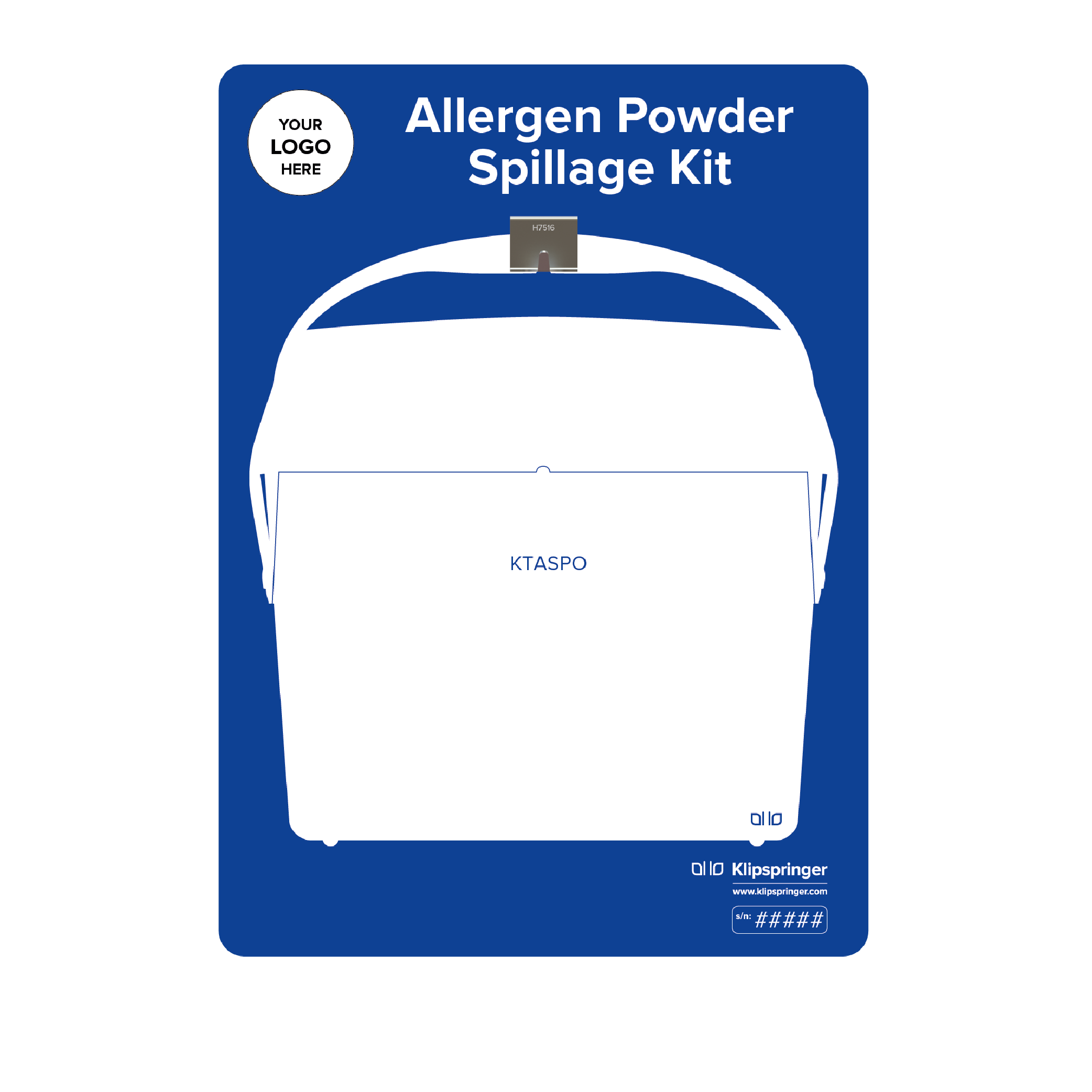 Allergen Spillage Powder Kit Shadow Board, Blue - Klipspringer