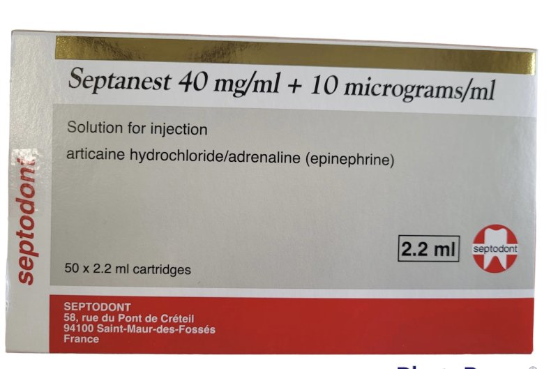 Septanest 4% Articaine (40ml + 10ml) 2.2ml ROI Only - Dental Medical ...