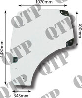 Glass Ford TSA & Case MXU LH Door - Quality Tractor Parts LTD.