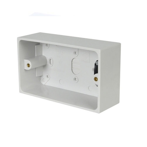 Buy Powermaster PVC 2 Gang Surface Box 47mm online - Tadhg O'Connor Ltd.