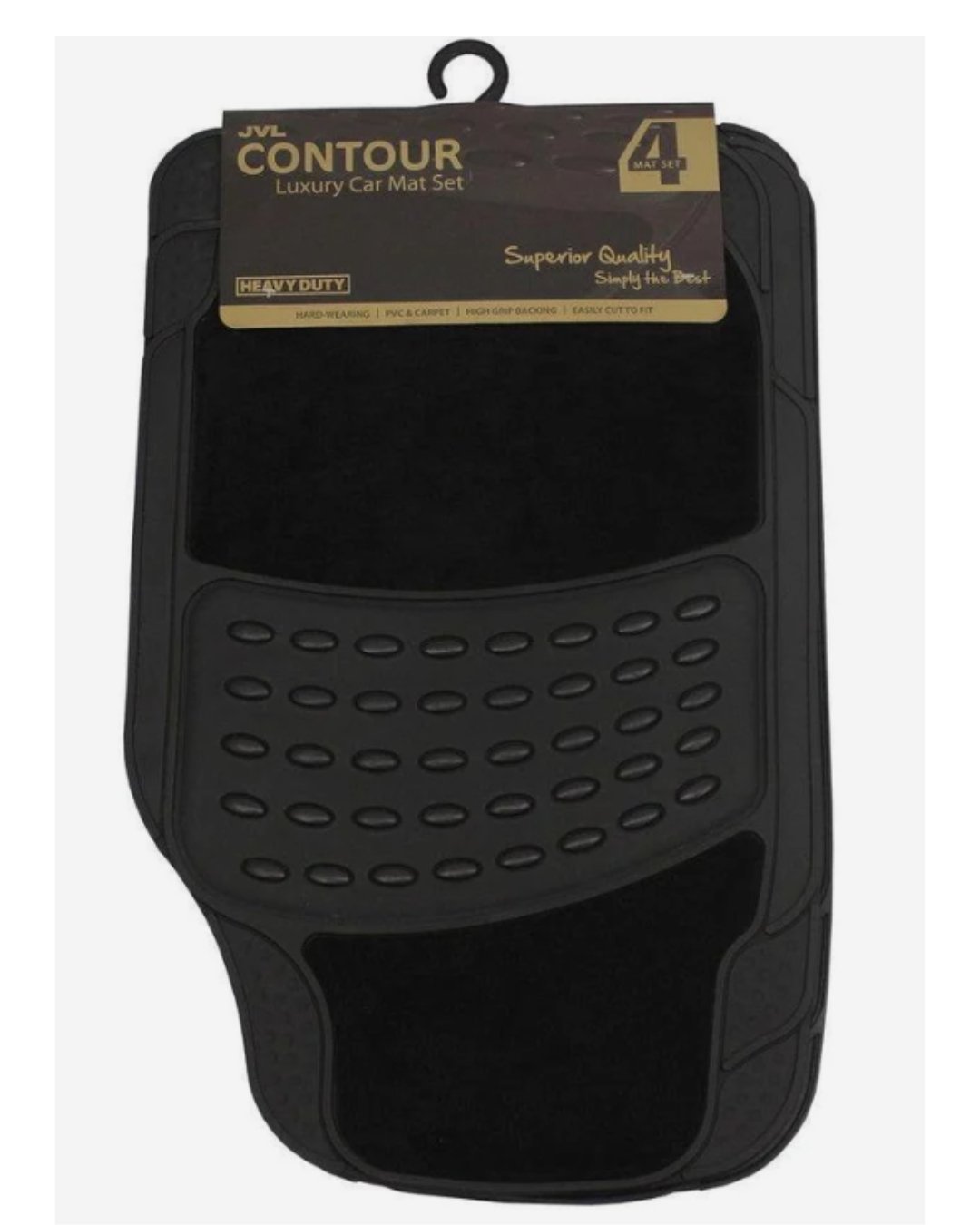JVL Luxury Contour Rubber Car Mat 4PCS - toplineconnolly