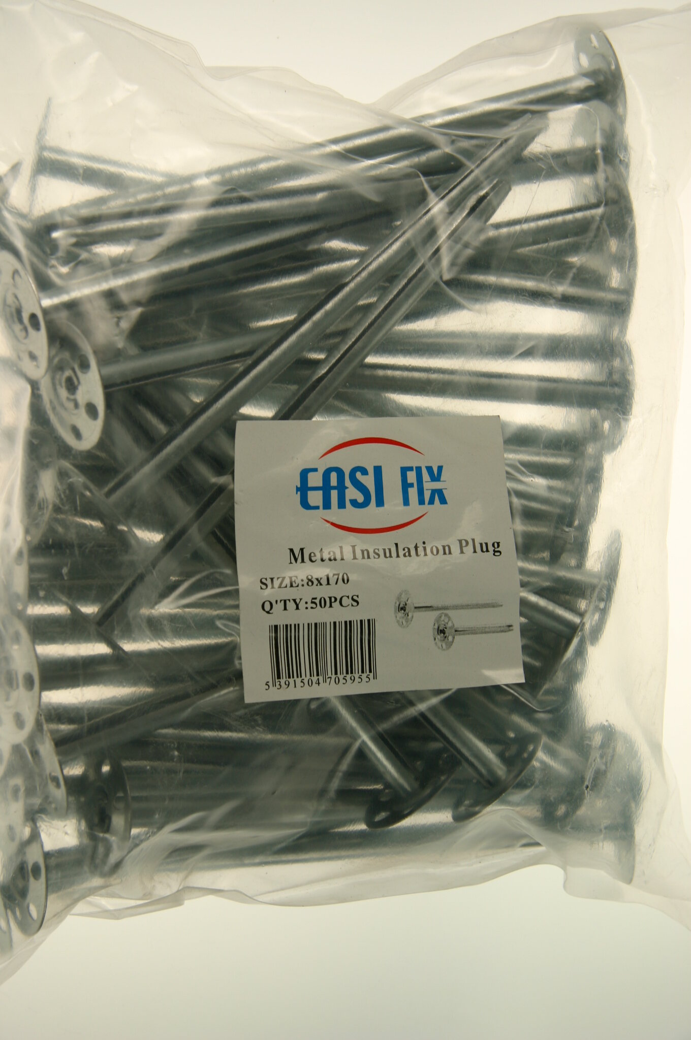 Metal Insulation Fixings 8x170mm Bag 50 - Goodwins