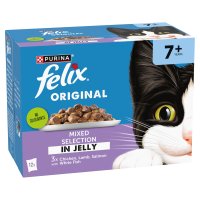 Felix Senior 7+ Original Mixed Selection in Jelly Pouches 4 x 12 x 85g ...