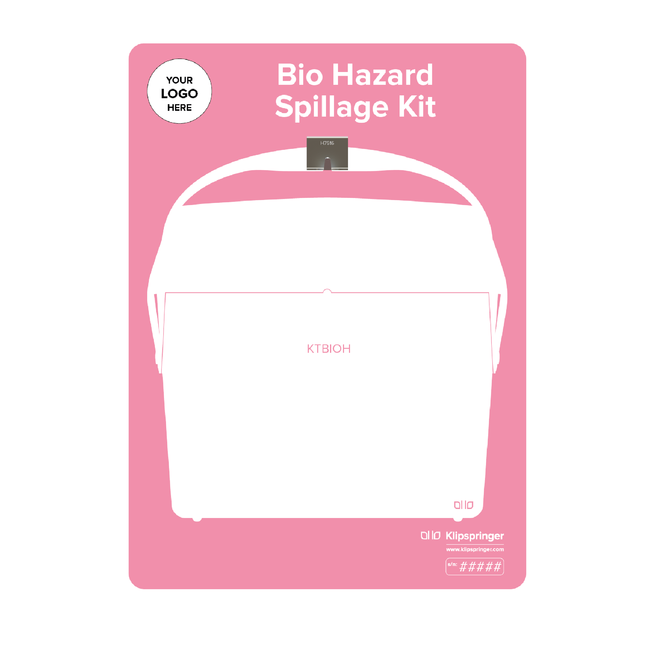 Bio Hazard Spillage Kit Shadow Board, Pink - Klipspringer