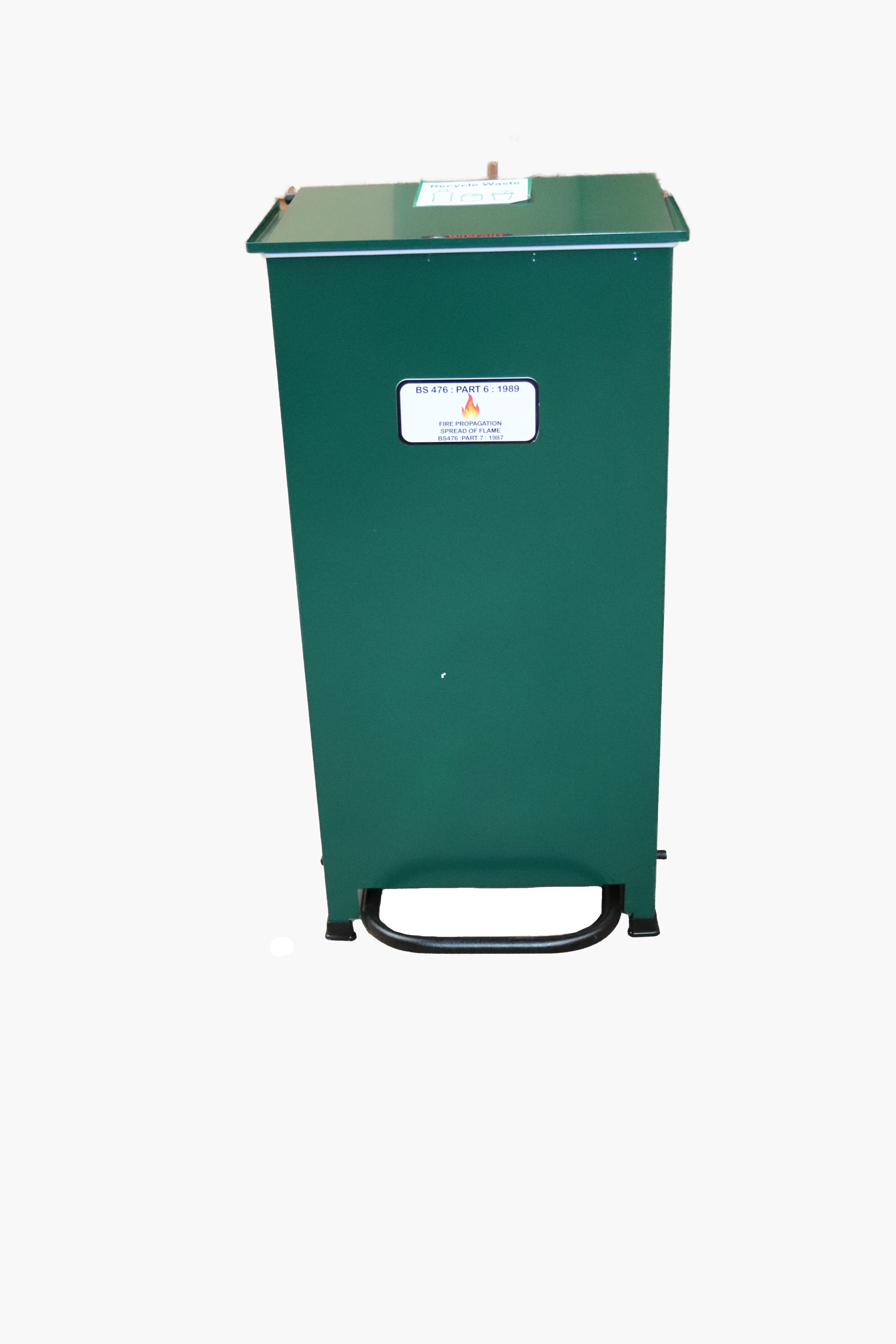 Fire Retardant Bin Large Green 70ltr (SC) - Wipeout