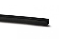 POLYPIPE RS201 BLACK 4M GUTTER SQUARE LINE 112mm - HarrisandBailey