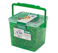 Spax 5x80mm Yellox Pozi Screws Tub 200 - Goodwins