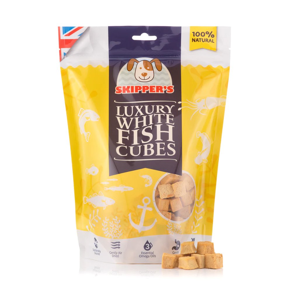 Skippers Dog Luxury White Fish Cubes 70g - Su-Bridge Pet Supplies