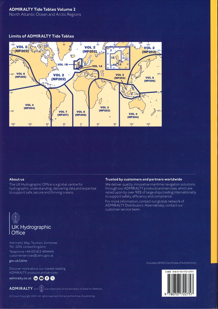 ADMIRALTY Tide Tables - NP202 North Atlantic Ocean and Artic Regions ...