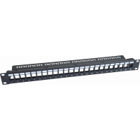 Multimedia Patch Panel, 1U, 24 Port Keystone - CCTV, Fire, TV, Audio ...