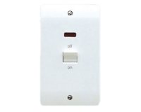 MK LOGIC PLUS COOKER SWITCH WITH NEON 2 GANG - Eurosales