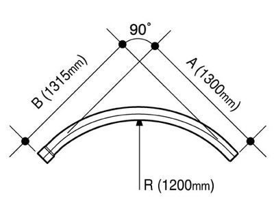 ESB Ducting Bend 90 Degree 125mm (5inch) Red - Goodwins