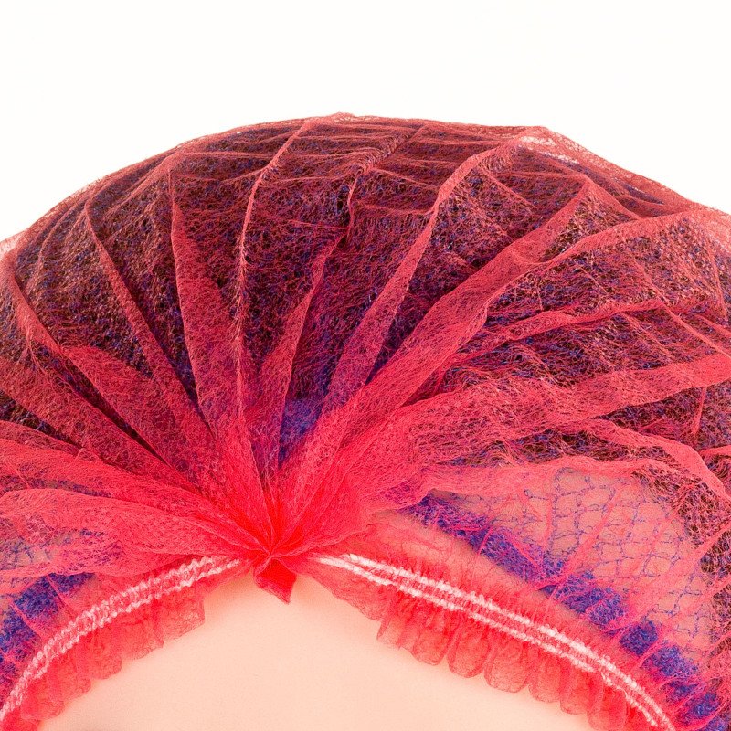 Pleated Mob Caps. Metal Free - Red - Klipspringer