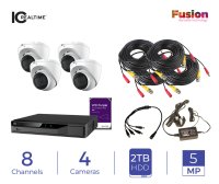 IC Realtime 8 Channel Recorder & 4 Camera Security Kit | 4K DVR & 5MP ...