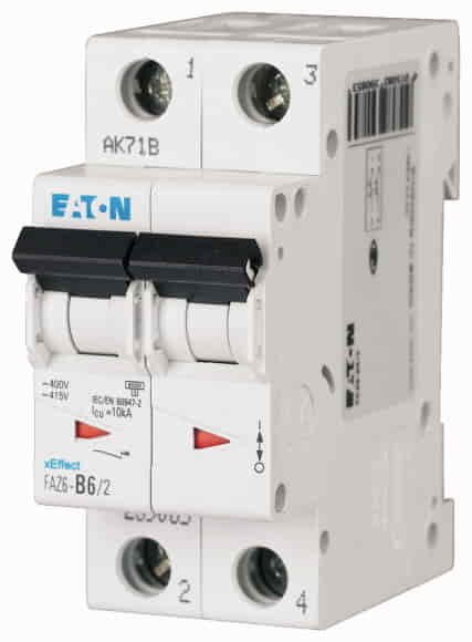 Eaton Moeller FAZ6-B32/2 MCB, 32A, 2-Pole, B-Type, 6kA - 239091 - CSE ...