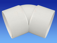 Waste Bend 50mm (2 inch) x 45 degree White - Goodwins