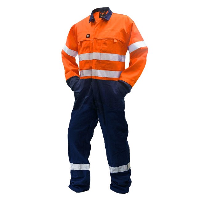 FR Overalls, 11Cal, D/N, Orange/Navy - eskosafety
