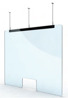 Universal Ceiling Mount Safety Screen 1220 x 5 x 1020mm - Kitchequip