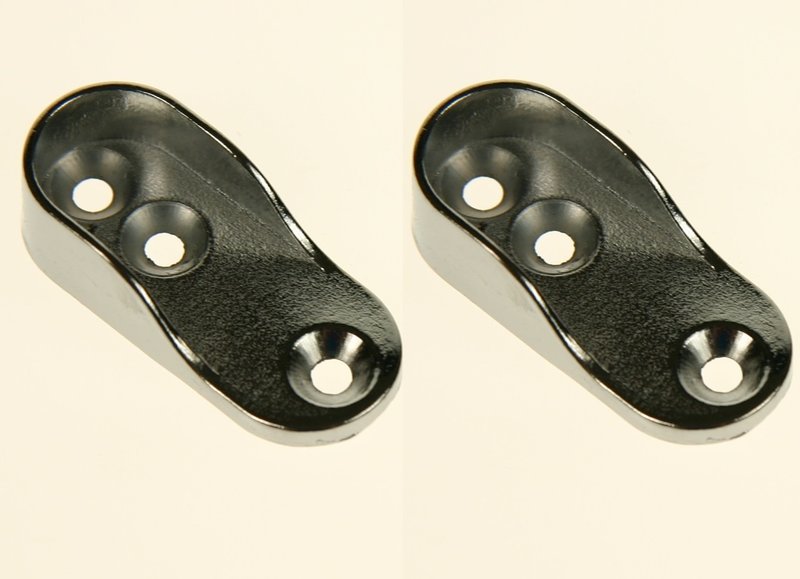 Chrome Oval End Brackets Pack of 2 - Goodwins