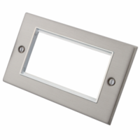 MBSWH2G4MP | Stainless Steel 2 Gang 4 Module Euro Plate - CESCO