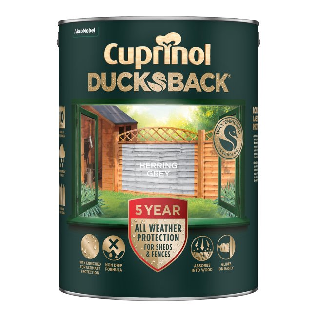 Cuprinol Ducksback Herring Grey | 5 Year Colour & Weather Protection ...