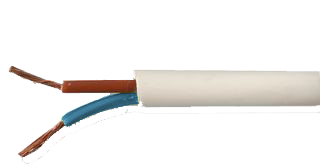 PVC 2X0.5 | White Round Flex | Cable & Flex - CESCO