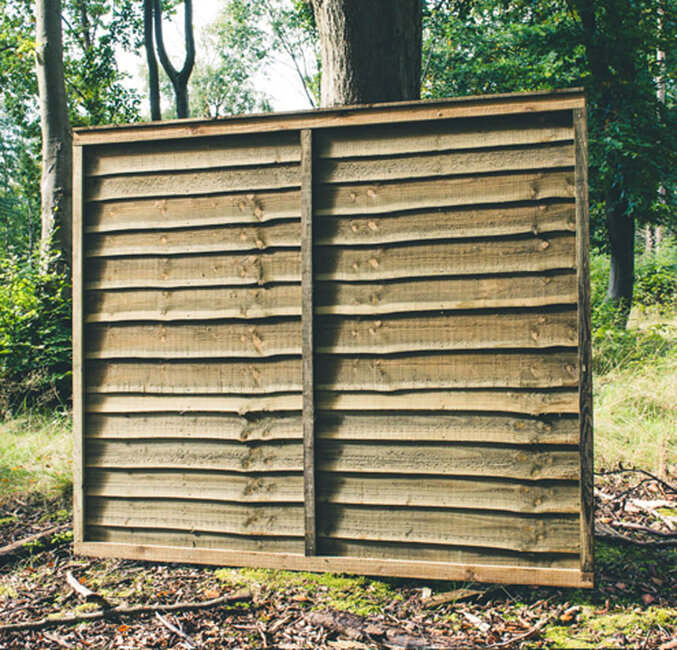 Waney Lap Fence Panel 1828x1800mm (6ft x 6ft) - Tippers - Builders ...