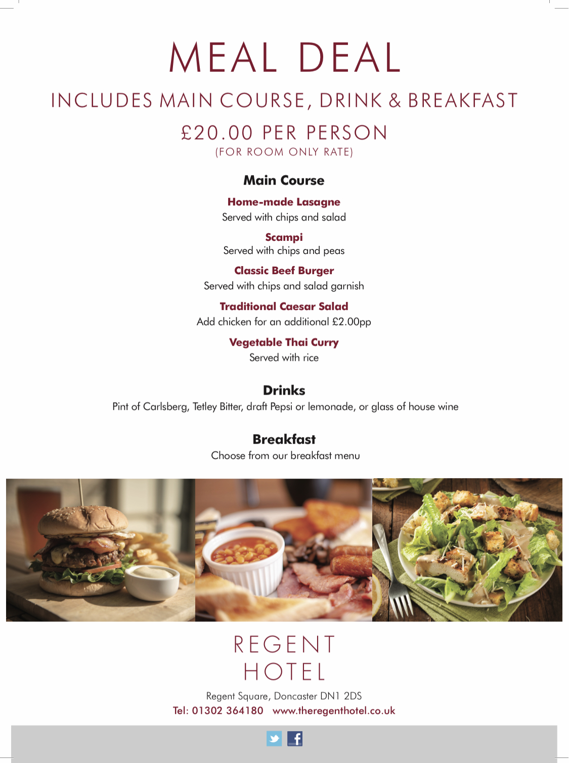 The Regent Hotel Offers | The Regent Hotel Doncaster