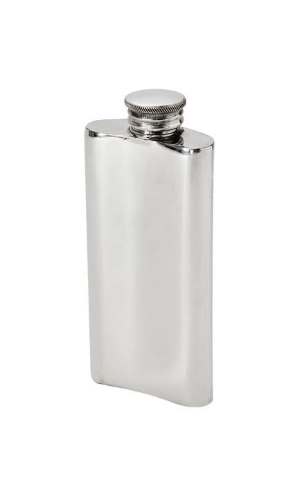 2oz Plain Pewter Purse Flask