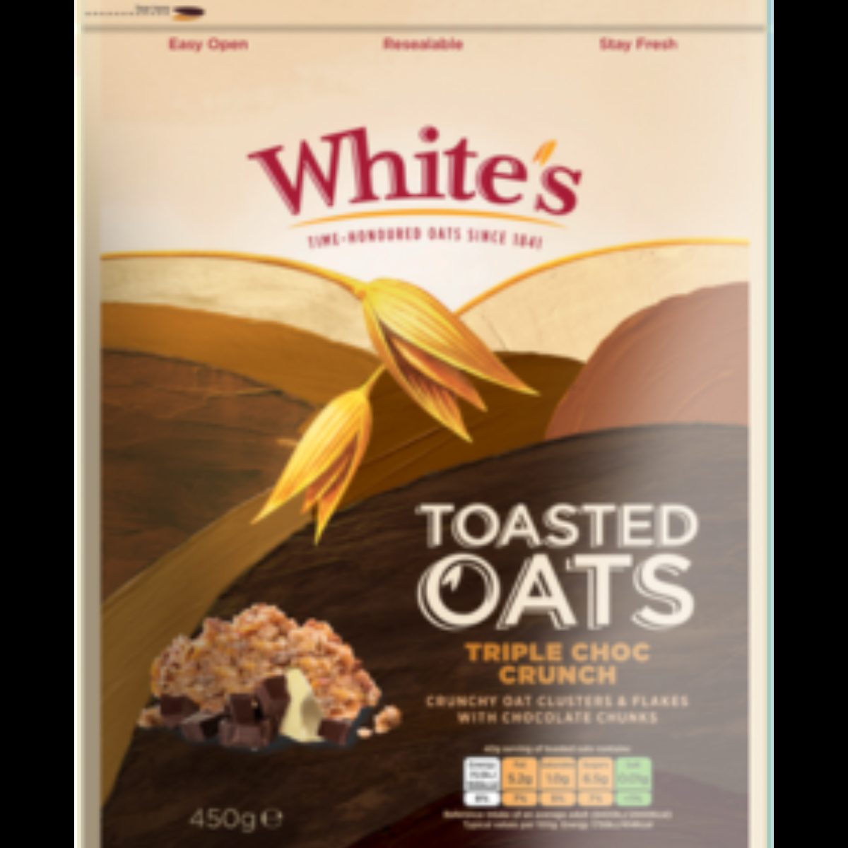 Toasted Oats Triple Chocolate Crunch | White's Oats