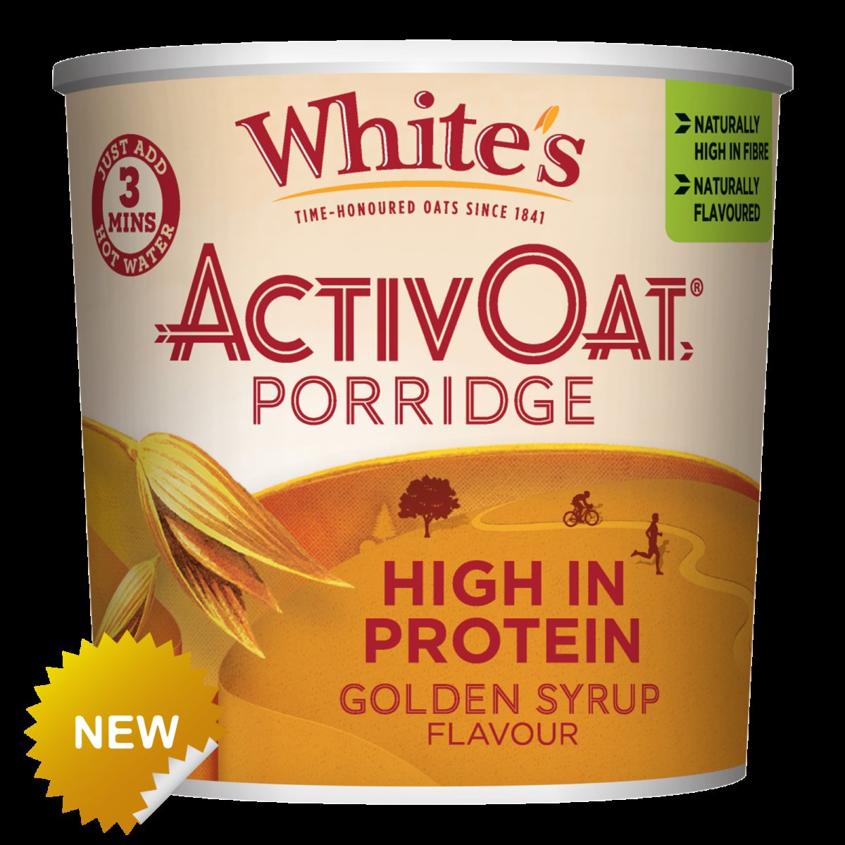 ActivOat Porridge - High in Protein - Golden Syrup | White's Oats
