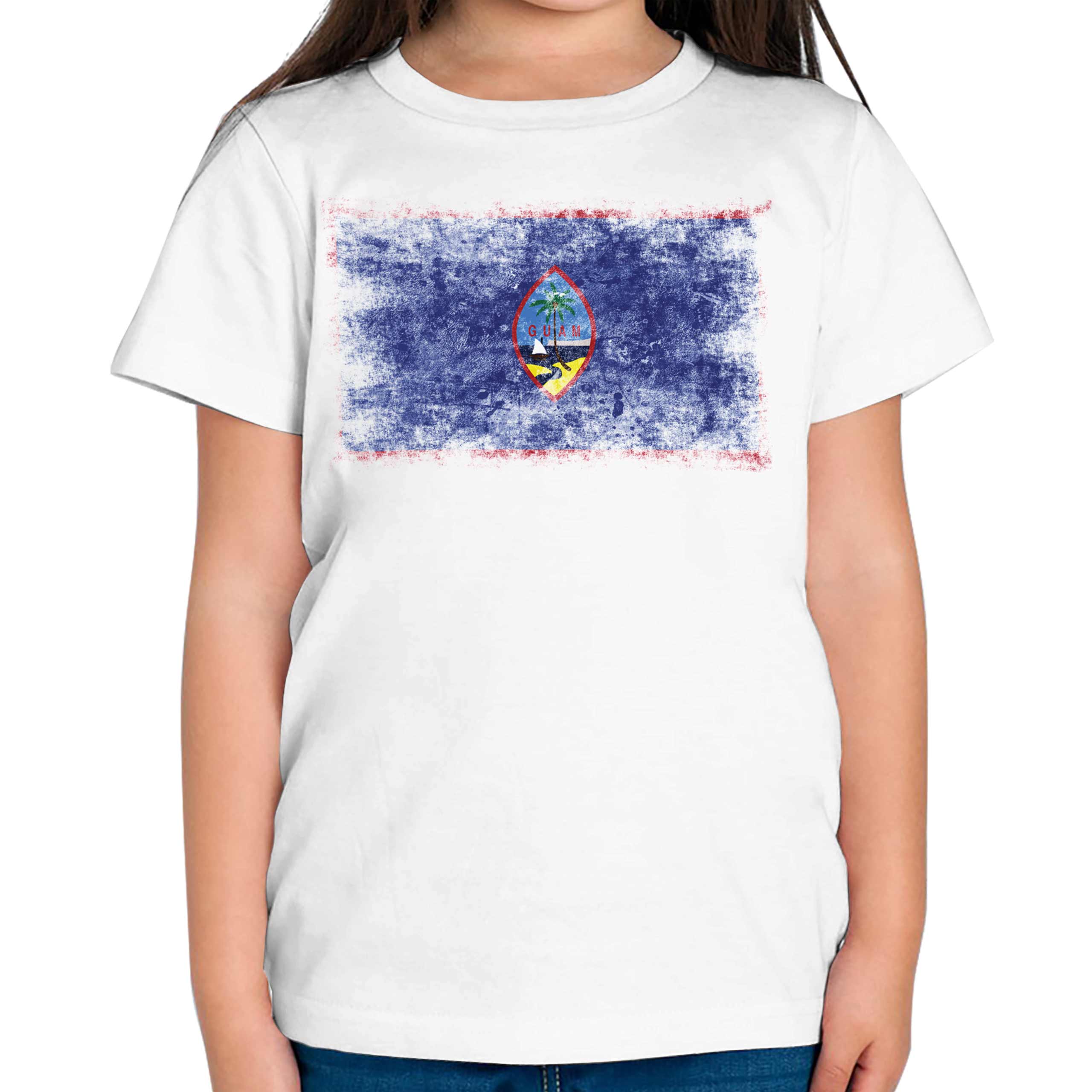 GUAM DISTRESSED FLAG KIDS T-SHIRT TOP GUÅHÅN GUAMBAT GUAMANIAN SHIRT ...