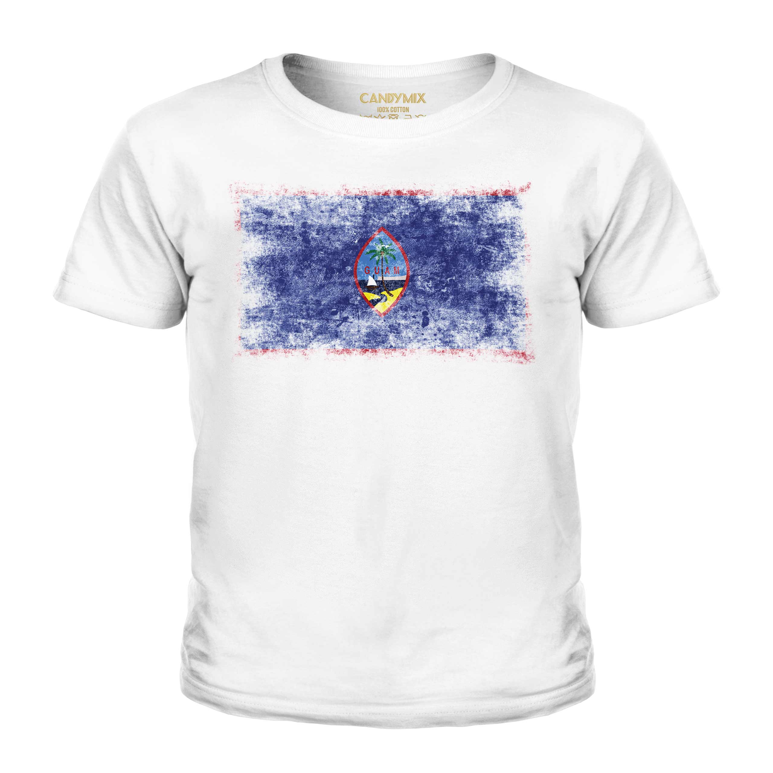 GUAM DISTRESSED FLAG KIDS T-SHIRT TOP GUÅHÅN GUAMBAT GUAMANIAN SHIRT ...