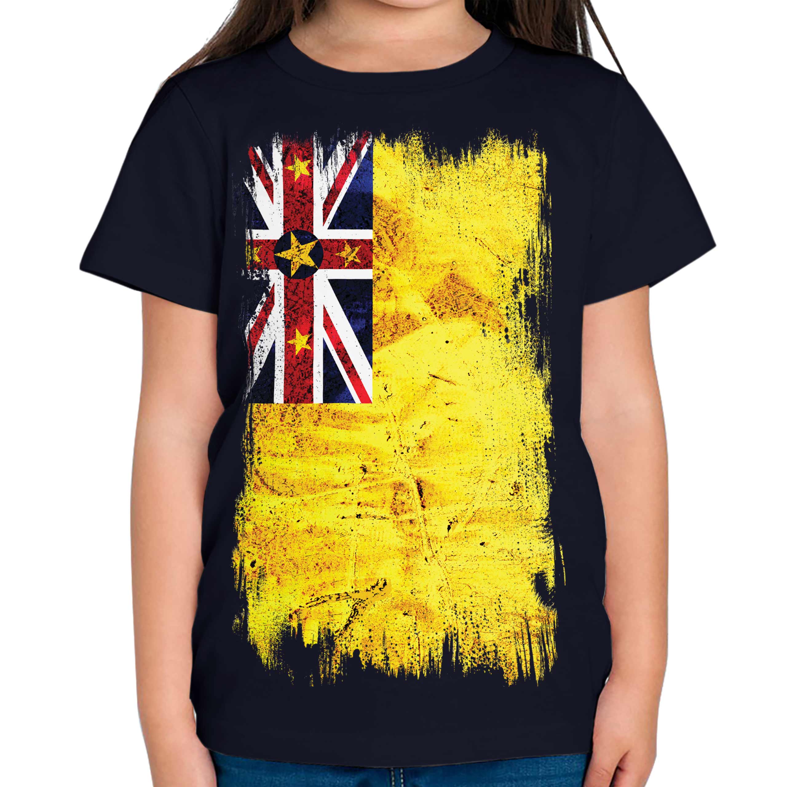 NIUE GRUNGE FLAG KIDS T-SHIRT TEE TOP NIU? FOOTBALL NIUEAN GIFT SHIRT ...