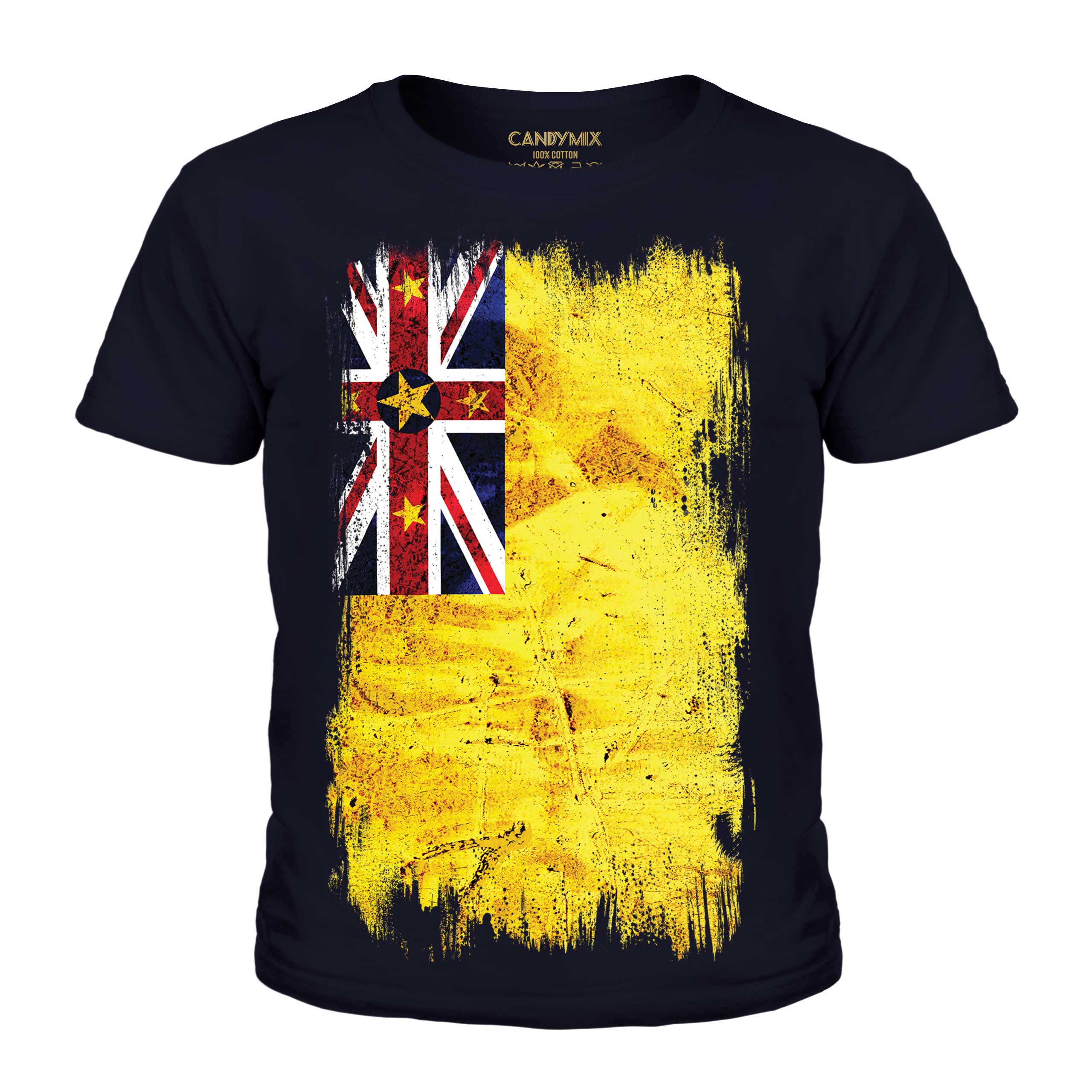 NIUE GRUNGE FLAG KIDS T-SHIRT TEE TOP NIU? FOOTBALL NIUEAN GIFT SHIRT ...
