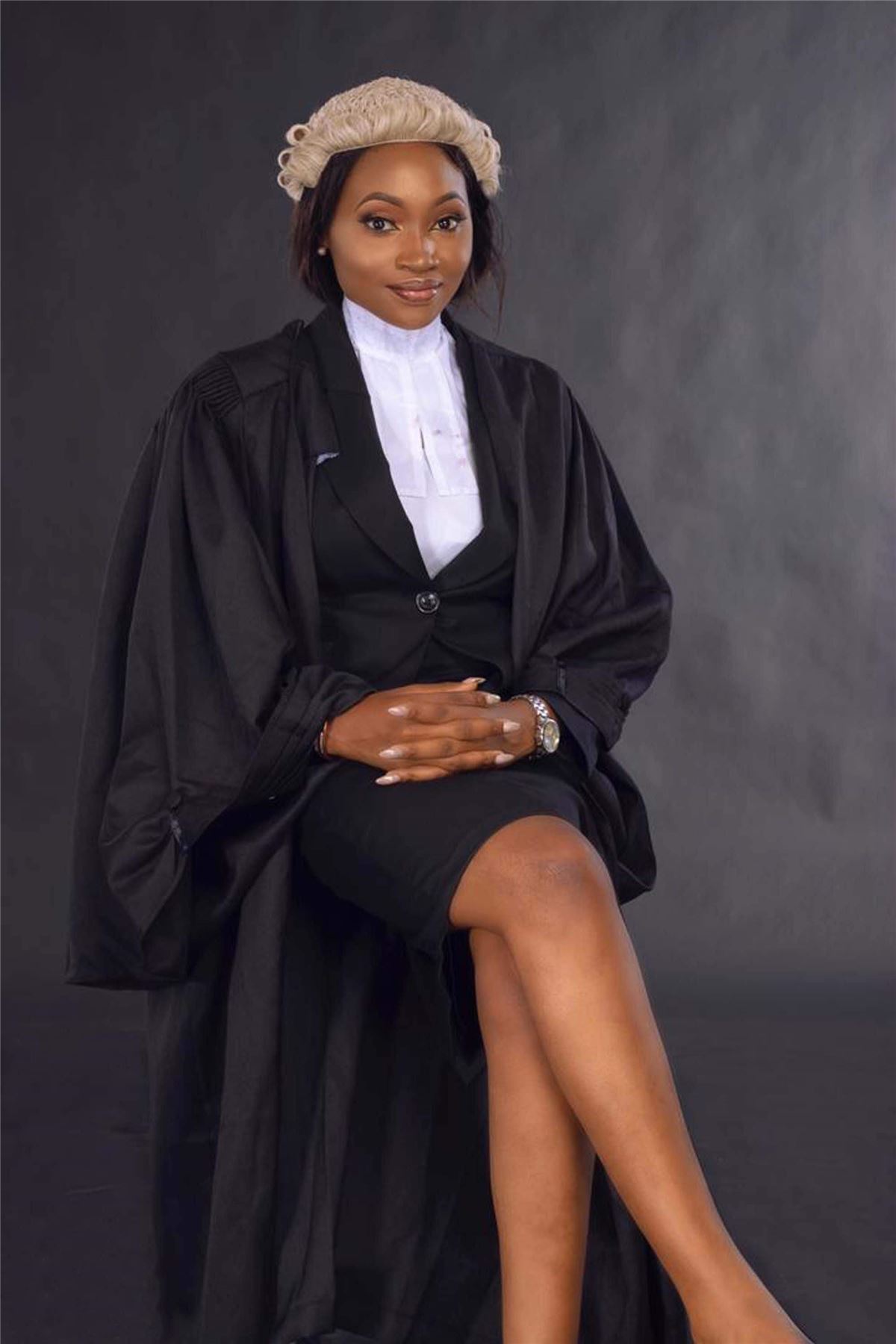 Barrister Gown, Wig and Ribbon/Collarette Set - Legal wear package | eBay