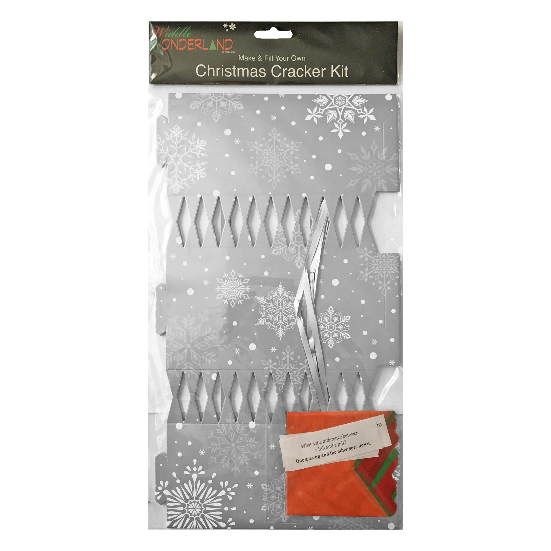 Widdle Wonderland DIY 6 Pack Make your Own Christmas Cracker Kit Silver ...