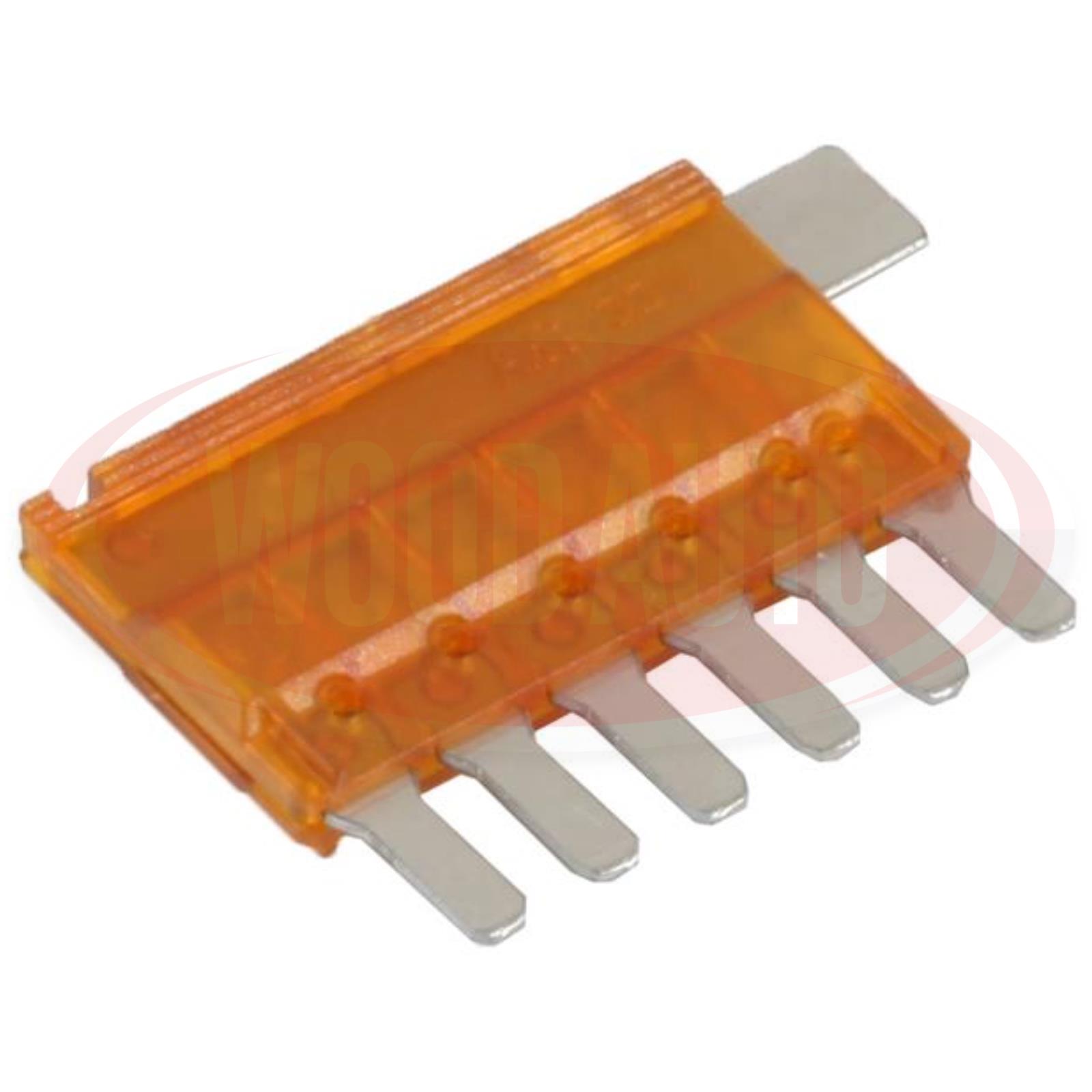 FUS3205 : Blade fuse, 6 circuit, 32V, 5A, Tan