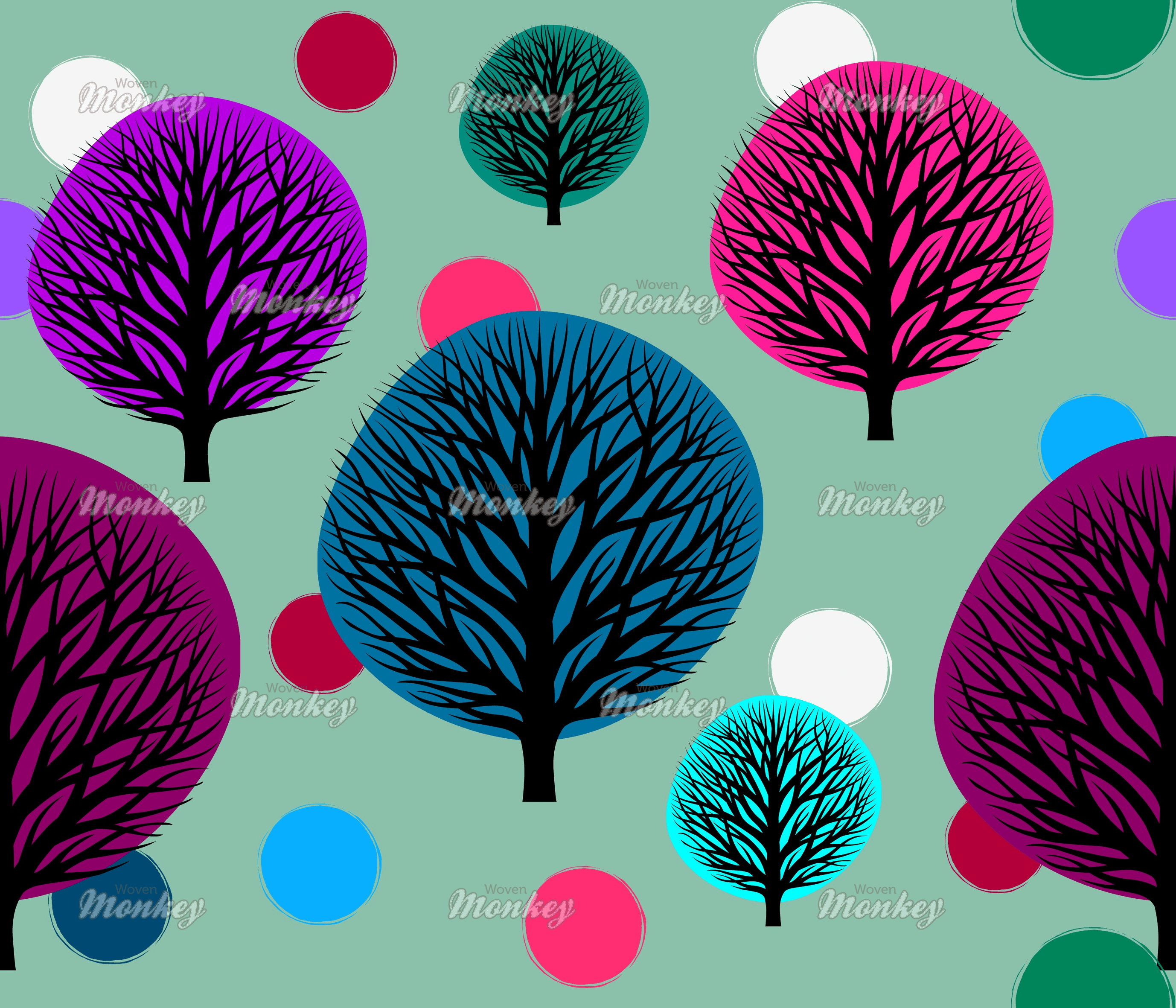 Candy Floss Trees | Fabric | Woven Monkey