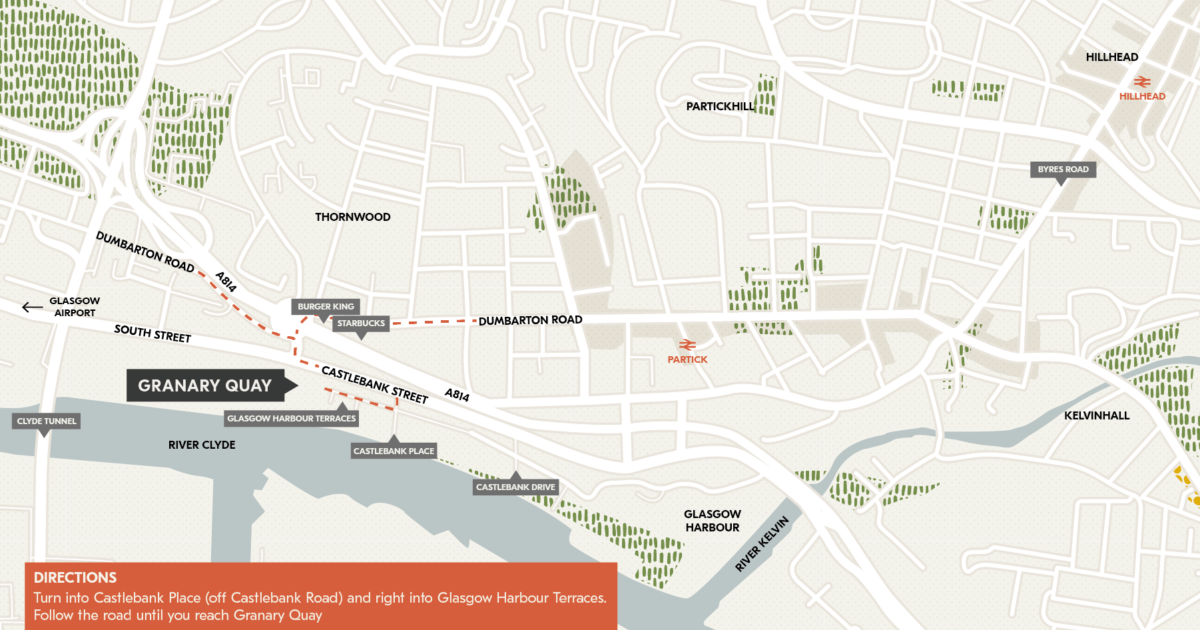 Directions to Granary Quay · Dandara Living