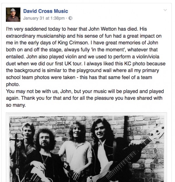 Remembering John Wetton