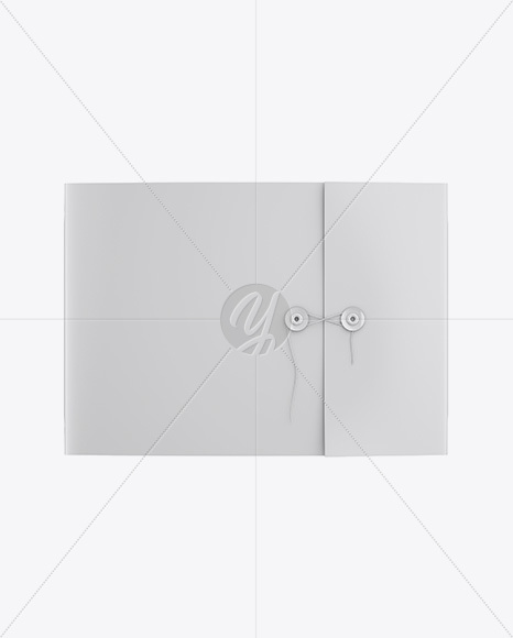 Matte Folder With String Closure on Yellow Images Object Mockups