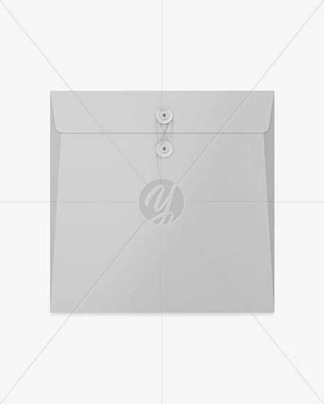 Paper Envelope With String Closure Mockup on Yellow Images Object Mockups
