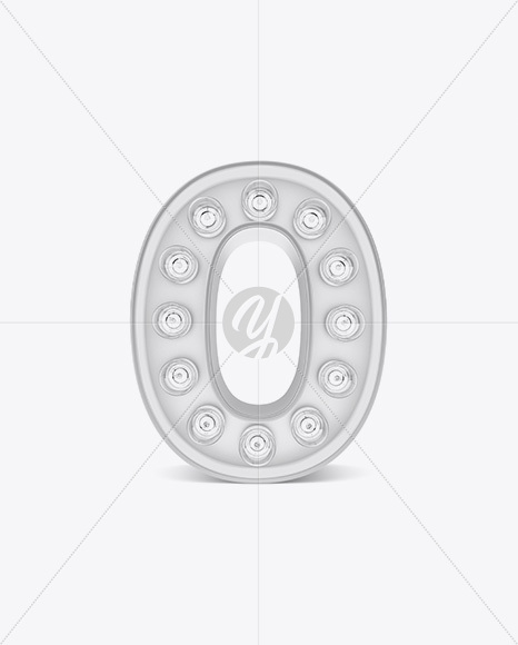 Number 0 Light Bulb Sign Mockup - Free Download Images High Quality PNG ...