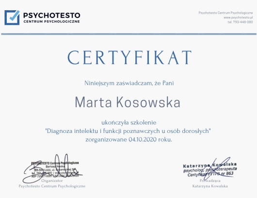 Mgr Marta Kosowska - seksuolog, psycholog, psychoterapeuta | ZnanyLekarz.pl